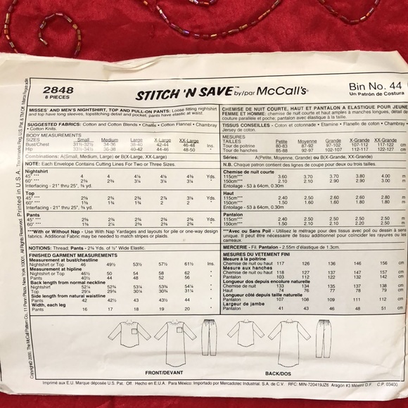 BUTTERICK SIMPLICITY McCALLS PATTERNS VINTAGE | Intimates & Sleepwear ...